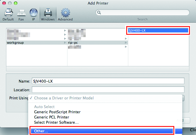 RasterLink6Plus [Net] | Printer Settings